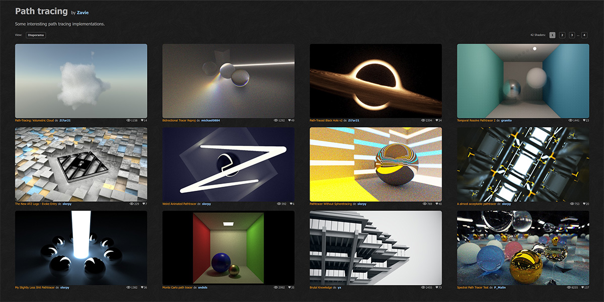 A list of path tracing shaders – Light is beautifulLight is beautiful
